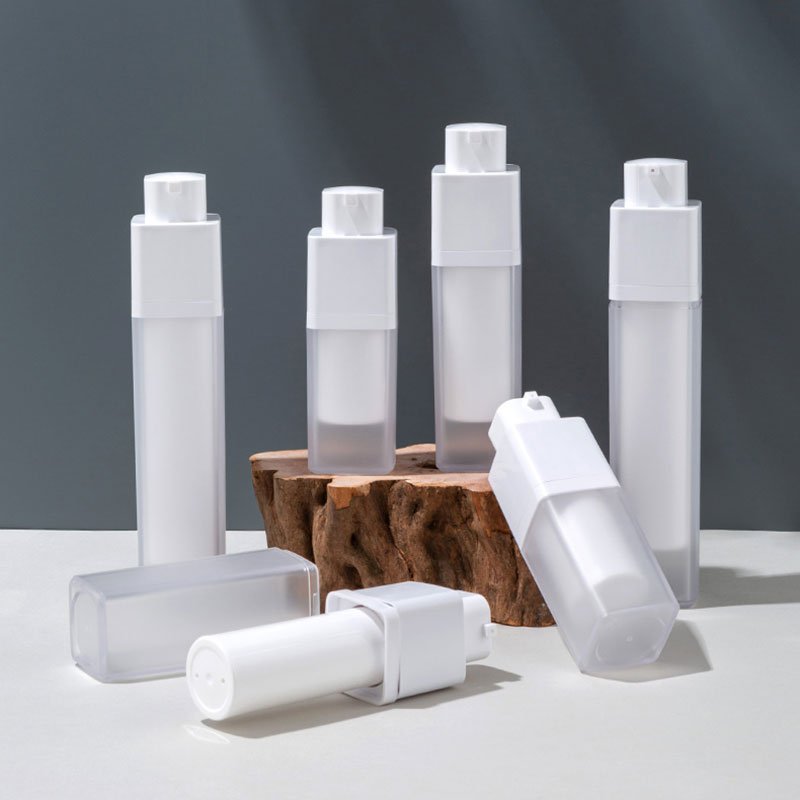 Dual Chamber Airless Bottle, Double Tube Cosmetic Packaging
