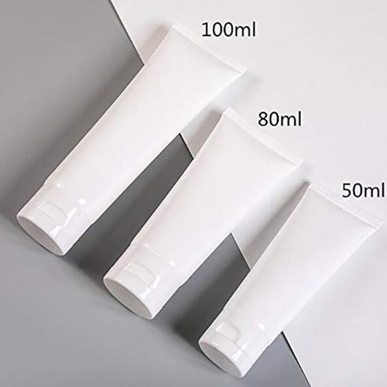 White Empty Squeeze Tube Refillable Soft Tube Cosmetic Tube