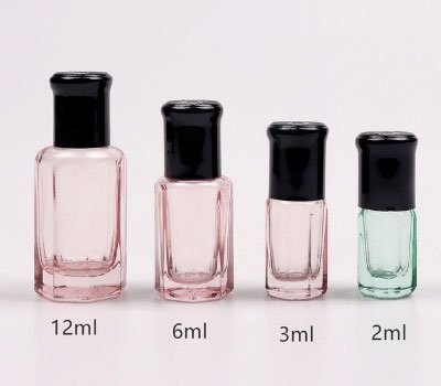 Octagon Colorful Glass Roller Bottles Mini Roll On Bottle Vials